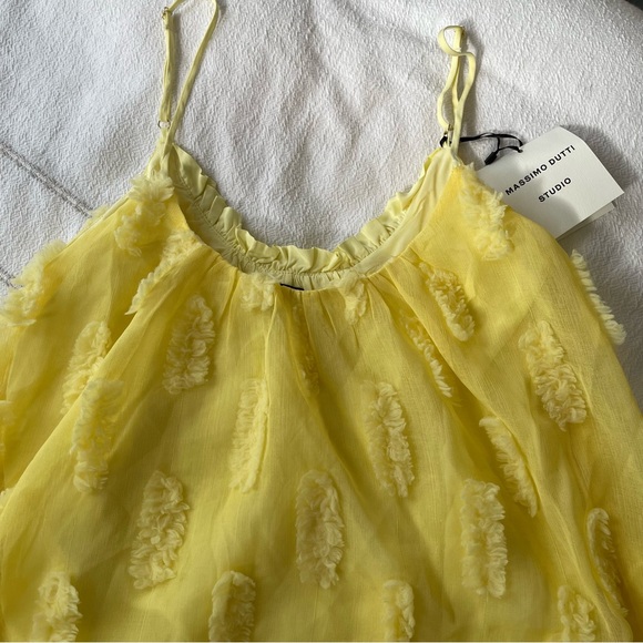 Massimo Dutti | Dresses | Massimo Dutti Studio Raised Yellow Long Dress ...